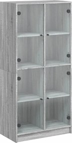 Highboard s dvířky šedý sonoma 68x37x142 cm kompozitní dřevo 3295862