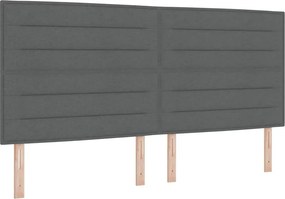 Postel s boxspringem s matrací Tmavě šedá 200 x 200 cm textil 3340523