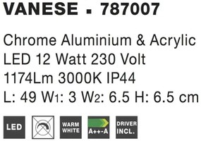 LED nástěnné svítidlo Vanese 49