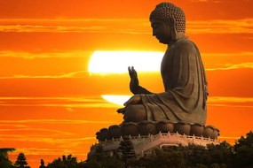 Obraz socha Budhu při západu slunce Varianta: 90x60