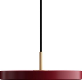Závěsná lampa Asteria Mini se zlatým uchycením vínově červená