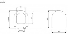 BOCCHI Venezia - WC závěsné 570x360 mm, rimless + sedátko wrap over Soft Close - SET, bílá lesklá