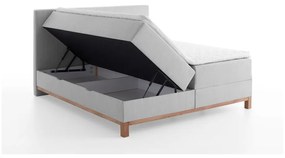 Světle šedá boxspring postel s úložným prostorem 180x200 cm Catania - Meise Möbel