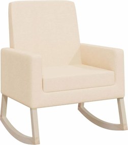 Houpací křeslo krémové textil 329424