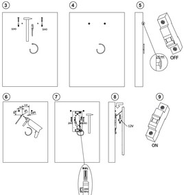 Intedoor MAJESTIC zrcadlo s LED osvětlením, bílý rám,  MA ZS 50 W LED