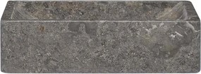 Umyvadlo 45 x 30 x 12 cm mramor šedé s vysokým leskem 149156