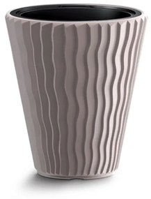 PROSPERPLAST Květináč - SANDY Průměr: 34,9 cm, Barva: mocca