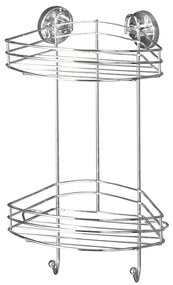 WENKO 20885100-Rohový regál VACUUM-LOC RUND STAH 24,5x41 cm lesk. chrom 20885100