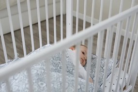Sleepee Bavlněný polštářek a přikrývka do dětské postýlky JUNGLE, TMAVĚ MODRÁ