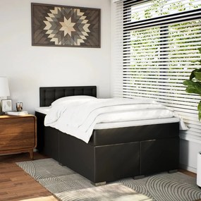 Box spring postel s matrací černá 120x190 cm umělá kůže 3288412