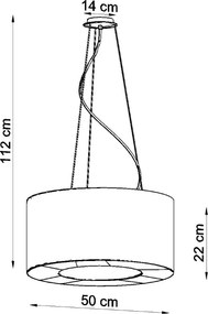 Sollux Lighting Lustr SATURNO 50 černý