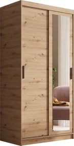 ADRK Furniture Šatní skříň s zrcadlem Hailey 100 SW-HAI-100-A