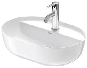 Duravit Luv - Umyvadlo na desku, 500x350 mm, bez přepadu, s otvorem pro baterii, WonderGliss, bílá 03805000001