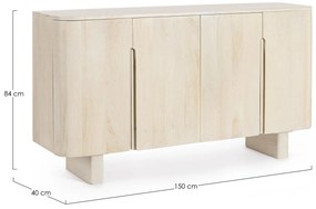 BIZZOTTO Dřevěný TV stolek SERAPIS 140x58 cm světlý 0747186