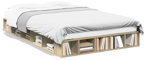 Rám postele dub sonoma 140 x 190 cm kompozitní dřevo