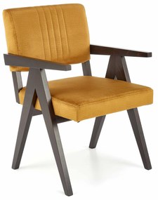 Jídelní židle Meta (ebenové dřevo + hořčicová + Monolith 48). 1049246