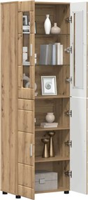 Vysoký bufet FLORIN 60 x 35 x 182 cm Artisanový dub 3397923