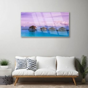 akrylový obraz Moře Architektura 100x50 cm