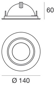 Linea Light 8470 Outlook_C, minimalistické zápustné svítidlo, 9W LED 3000K, prům. 14cm