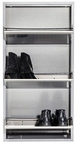 Kovový botník ve stříbrné barvě Kare Design Caruso