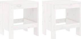 vidaXL Zahradní stoličky 2 ks 40 x 36 x 45 cm masivní borové dřevo [825339] Barva: Bílá borovice
