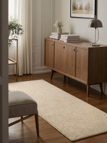 BT Carpet, Koberec běhoun Wolly 102843, 80x300, bílá, ložnice