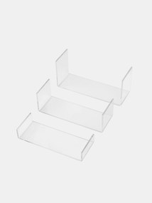 Sinsay - Sada transparentních polic 3 pack - bílá