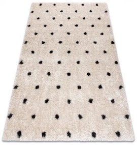 koberec FLUFFY 2370 shaggy tečky krém / antracit velikost 140x190 cm | krásné koberce cz