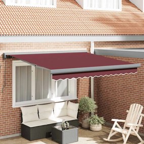 Ručně zatahovací markýza burgundská 300 x 250 cm 3215318