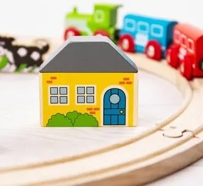 Bigjigs Rail Moje první vláčkodráha / 20 dílů / od 3 let