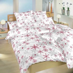 Dadka Povlak na polštář flanel Vločky šedé  70x90 cm