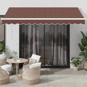 Ručně zatahovací markýza hnědá 350 x 250 cm 3215699