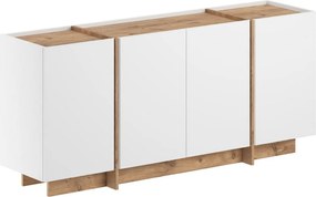 Designová komoda Radegund 180 cm bílá / atlantická borovice