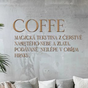 dřevo života Dřevěný nápis COFFE magická substance Barevný vzor: Světlý dub, Velikost textu: 54x30
