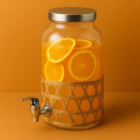 Skleněná nádoba na nápoje s kohoutkem MODERN KITCHEN 3,5 l čirá