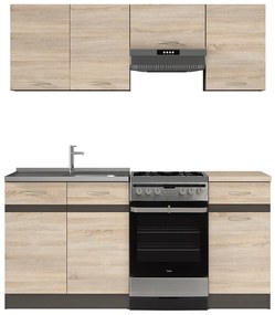 Kuchyňe BRW Junona line 170 cm (Wenge + Dub sonoma). 1018158