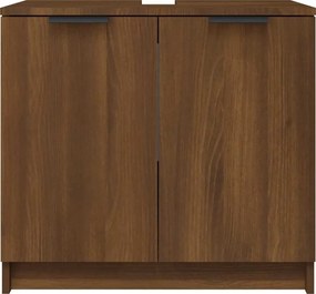 vidaXL Koupelnová skříňka hnědý dub 64,5x33,5x59 cm kompozitní dřevo [817065]