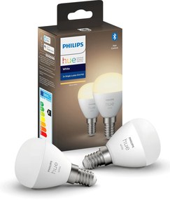 Led žárovka philips hue white 5,7w e14 kapka set 2ks