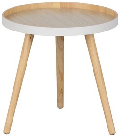 Přírodní odkládací stolek WOOOD Loome, Ø 41cm