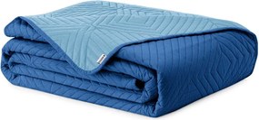 Modrý prošívaný přehoz z mikrovlákna 220x240 cm Softa – Restilo