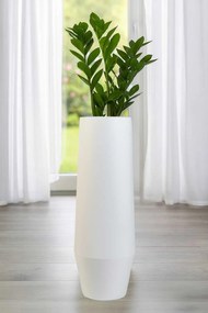 Designový květináč BERBELO, sklolaminát, výška 80 cm, bílý mat