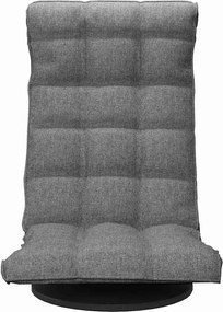 Otočná lenoška na podlahu světle šedá textil 336574