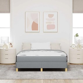 Postel s boxspringem s matrací Světle šedá 140 x 190 cm textil 3398563