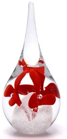 Skleněné těžítko - dekor 04, Červená, 15 cm | České sklo od Artcristal Bohemia