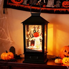 Costway 155 cm Halloween dekorativní pouliční lampa s 6 barevnými LED světly