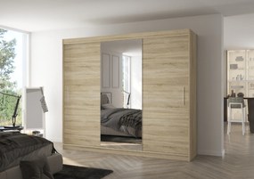 ADRK Furniture Posuvná skříň s zrcadlem DENIS 250 ADRK-SW-DEN-S-250