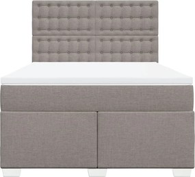 Box spring postel s matrací taupe 140x200 cm textil 3292829