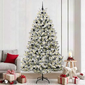 Umělý vánoční stromeček 240 cm 300 LED Teplá bílá PVC a ocel 3395767
