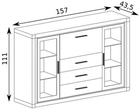Obývací stěna DALLAS t - sestava C - trufla