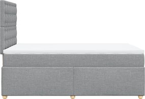 Box spring postel s matrací světle šedá 120 x 200 cm textil 3293561